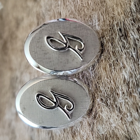 SWANK | Accessories | Vintage Swank Silver Tone Cufflinks With Initial ...